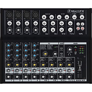 Mackie Mix12FX 12-Channel Compact Mixer with G-MIXERBAG-1212 Padded Nylon Mixer Bag & PB-S3410 3.5 mm Stereo Breakout Cable, 10 feet Bundle