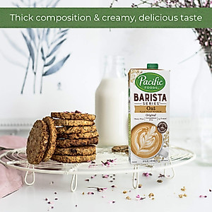 Pacific Foods Barista Series Original Oat Milk, Vegan Friendly, Kosher, Non-GMO, 32 Fluid Ounce (Pack of 12)