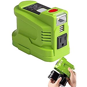 Alian for Ryobi Power Inverter,for Ryobi 150 Watt Powered Inverter Generator,Portable Power Source for Ryobi 18 Volt Lithium Battery,for Ryobi USB Charger Adapter,Convert 18V to110V 120V