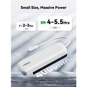 MOJOXR 4000mAh Battery Pack Accessories Compatible with Quest 2, Rechargeable Power Bank Extended 2hrs Extra Playtime, Fit for The Quest 2 Soft&Elite Strap and Most 3rd-Party Head Strap