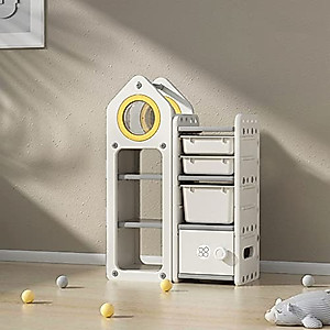 IULJH Book Shelf Toys Torage Rack Picture Book Multi-Layers Storage Shelf Bookcase Library Bookshelf Furniture (Color : D, Size : Large)