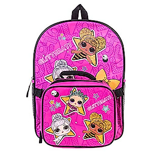 L.O.L. Surprise! Backpack Combo Set - Girls' 2 Piece Backpack Set Backpack & Lunch Kit (Hot Pink)