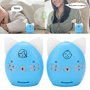 Wene Baby Sound Monitor, Blue Audio Baby Monitor Night Light for Home for Baby Sleeping for Elderly Two Way Talk(American Standard (100-240V))