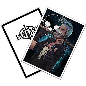 Fantasy North - Sid Wilde - Skull Gang Member - 100 Smooth Matte TCG Trading Card Sleeves - Fits Magic MTG Commander Pokemon and Other Card Games - Playing Card Sleeves