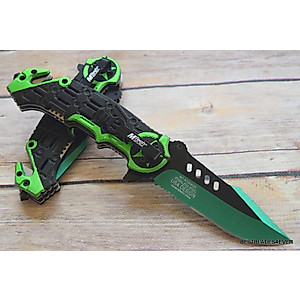 8.25 Inch Mtech Tactical Rescue Stainless Steel Open Folding Pocket Knife With Clip Outdoor Survival Hunting Knife for Camping by Survival Steel