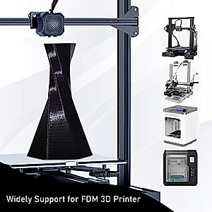 1KG Black PLA 1.75mm 3D Filament, Widely Support for FDM 3D Printer/ 3D Pen on Market, High Diameter Tolerance, 2.2lbs 3D Printing Material by MIKA3D