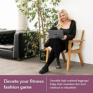 SATINA High Waisted Leggings for Women - Capri, Full Length Yoga Pants with Pockets - Buttery Soft, Tummy Control Black Workout Leggings - Comfortable and Stretchy Plus Size Leggings for Women