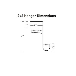 Alumahangers® Made in USA. 2"x 6" (6 Pack) -"White" powder coated steel hangers - 2" wide x 6" long - hangers designed for Lattice/pergola Alumawood patios No Screws!No Holes! No problem!