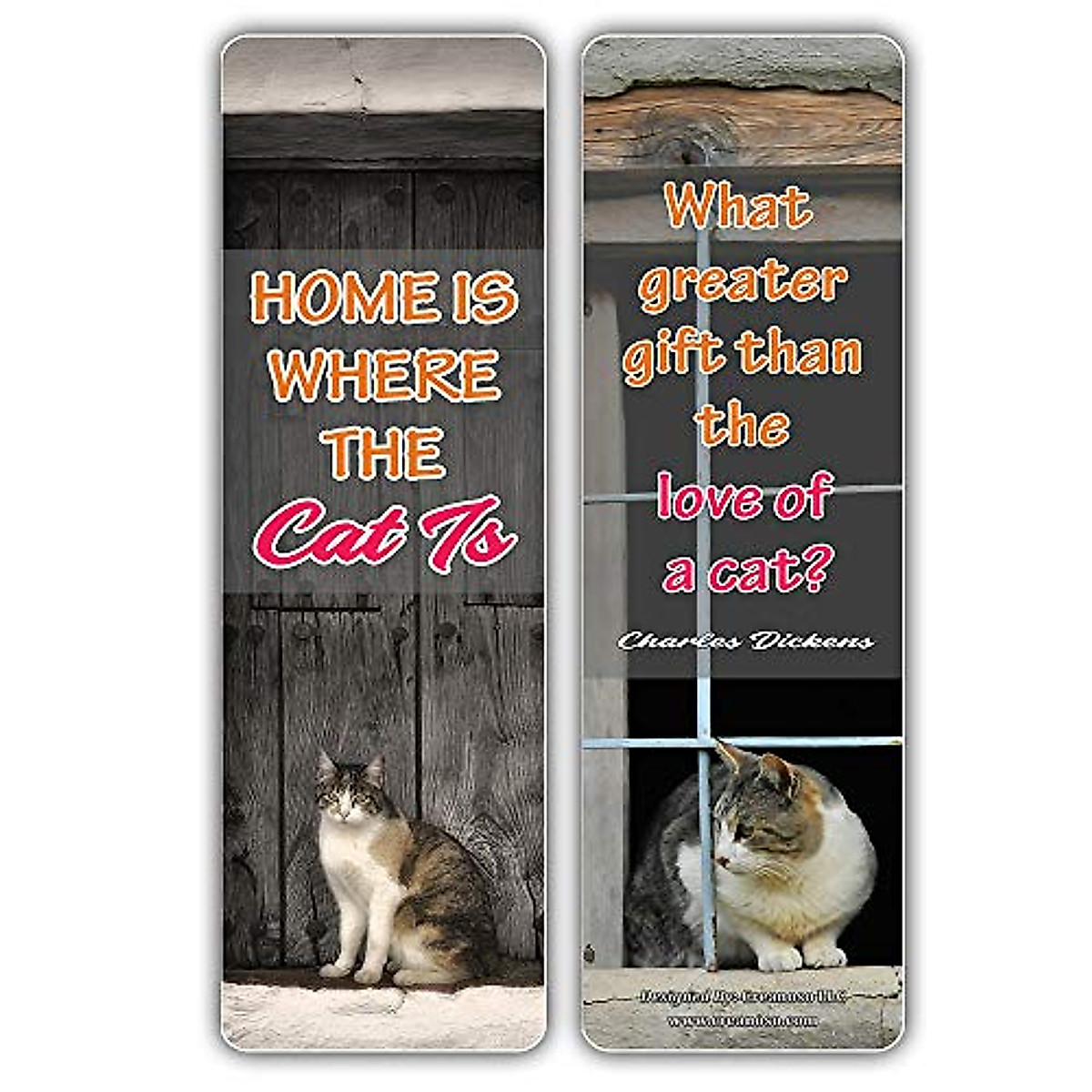 Creanoso Pet Cats Quote Bookmarks (12-Pack) – Stocking Stuffers Gift for Pet Owners, Men, Women, Adult, Teens – Party Favors Supplies – Book Reading Rewards Gifts – Great Giveaways for Cat Lovers