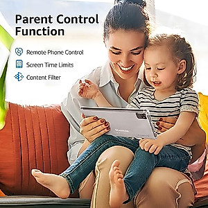 Wainyok 10.1 Inch Kids Tablet : Android 12 Tablets 32GB ROM 256GB Expand | Quad-Core Processor WiFi Bluetooth Dual Camera Google GMS Certified Games Parental Control with Case(Gray)