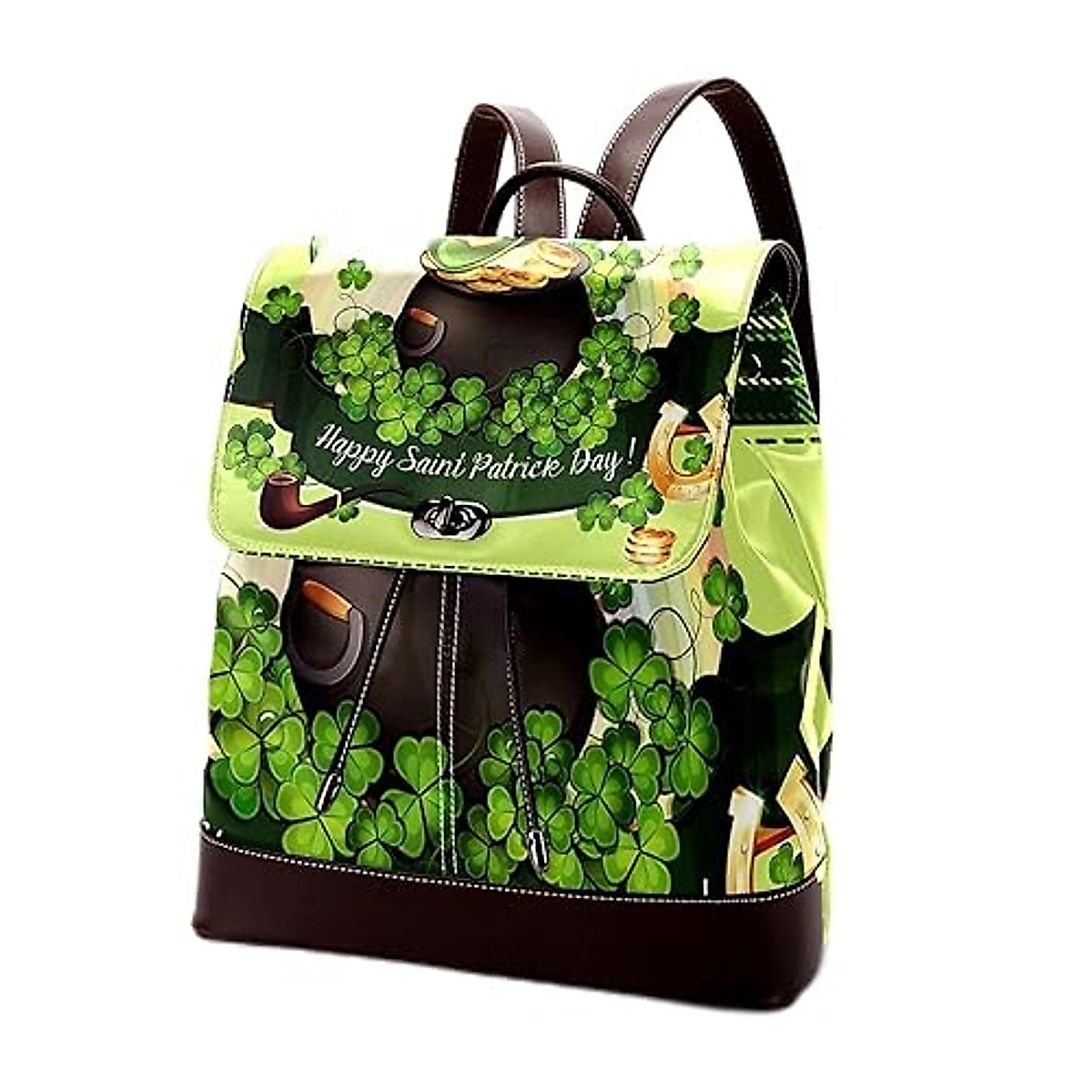 VBFOFBV Travel Backpack, Laptop Backpack for Women Men, Fashion Backpack, St. Patrick'S Day Green Plaid