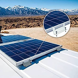 WHS-Solarlive Z Brackets Solar Panel Mounting, Lightweight Aluminum Corrosion Free Construction for RVs, Trailers, Boats and Other Off Gird Roof Installation, 16 Units per Set