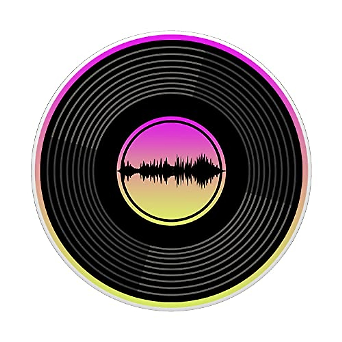 Vinyl Record LP Music Lover Soundwave Equalizer Vinyl PopSockets Swappable PopGrip