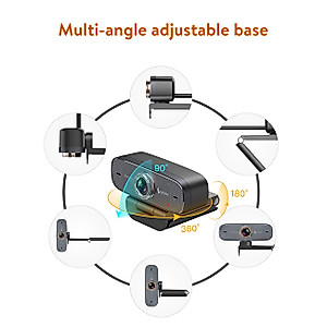 Angetube 1080P Web Camera for Computer HD Webcam with Microphone - USB Webcam PC Camera with 90-Degree Wide Angle Webcam, Plug and Play USB Webcam for Zoom | Skype | Teams | Streaming | Video Calling