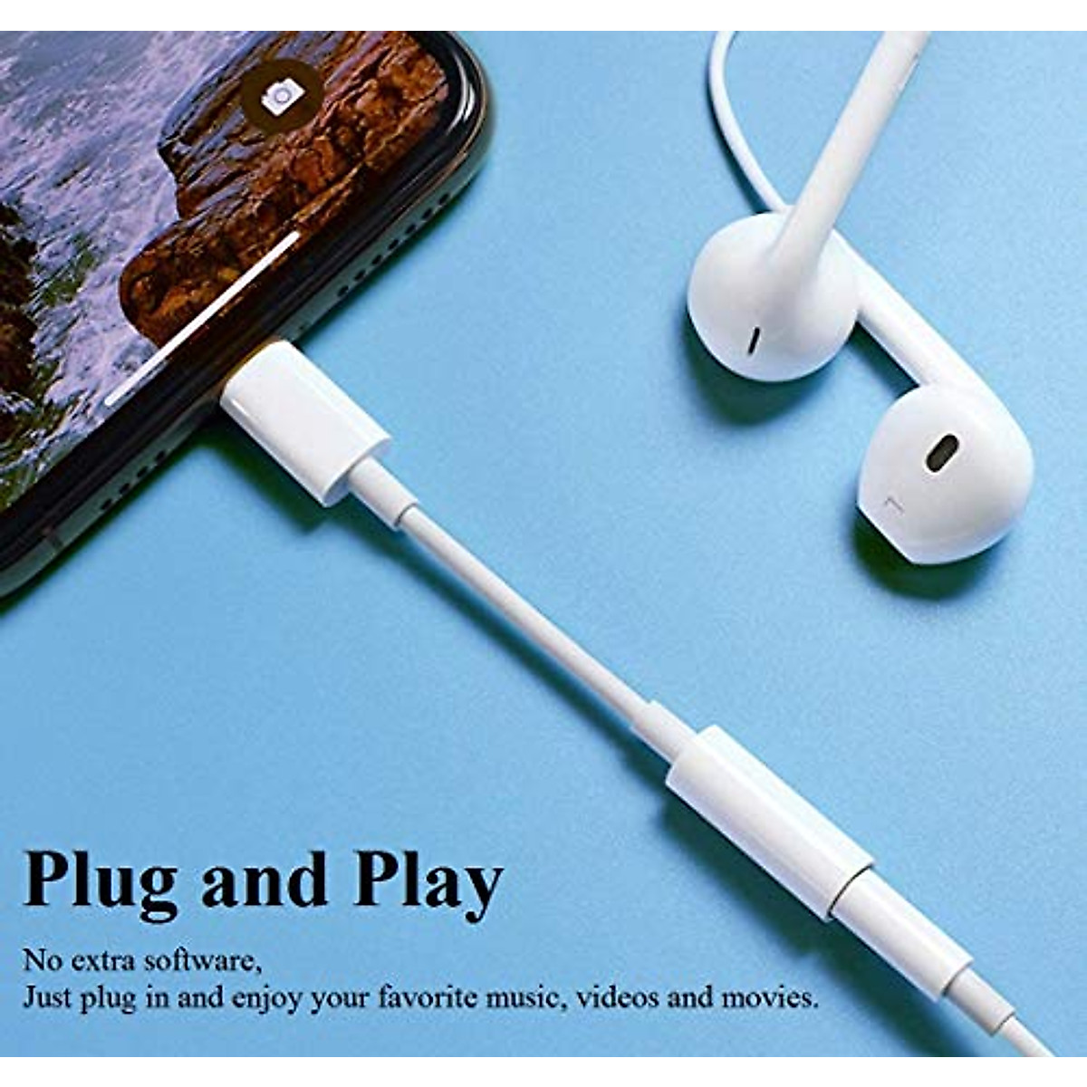 2 Pack [Apple MFi Certified] for iPhone 3.5mm Headphones Adapter, Lightning to 3.5 mm Headphone/Earphone Jack Audio Aux Adapter Dongle for iPhone 13 12 11 XS XR X 8 7 6 iPad, Support iOS 15 and More