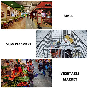 VILLCASE Foldable Dolly Folding Shopping Cart Stair Climber Cart Foldable Compact Grocery Collapsible Trolley Bags Reusable Shopping Bags Grocery Bags Shopping Trolley Blue Flowering Shopping Tote