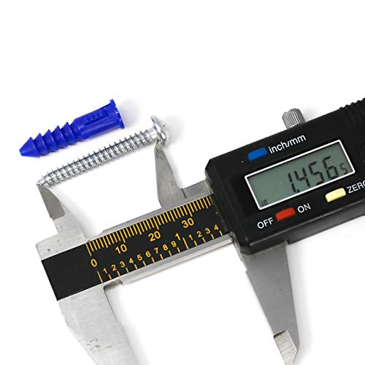 50 Piece Expansion Anchors with Screws Assortment Set, Designed for Drywall and Plaster, Includes 50 Pcs #10-#12 x 1-1/4 in. Ribbed Plastic Anchors & 50 Pcs #10 x 1-1/2 in. Self Tapping Screws