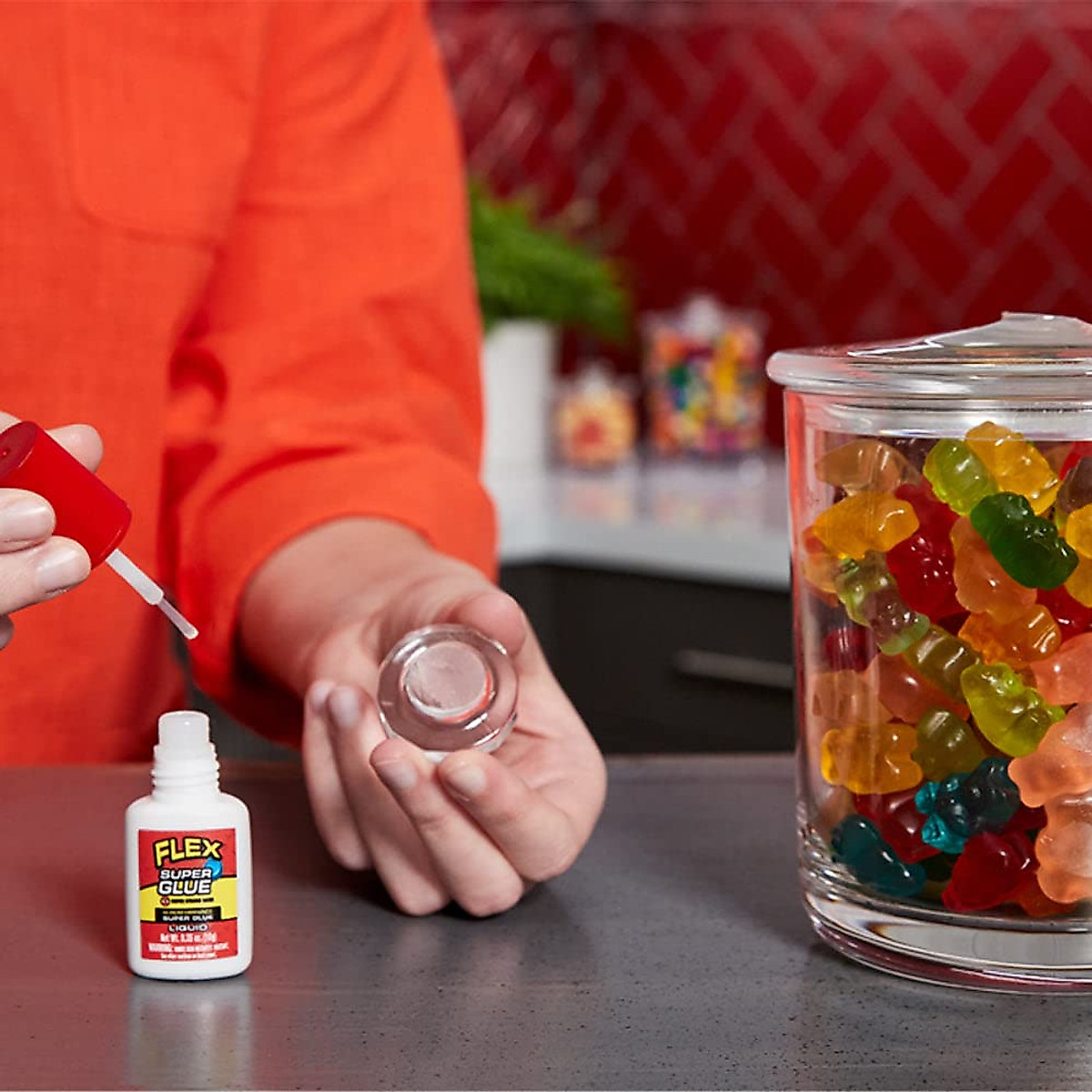 Flex Super Glue Liquid, Clear, 10 Gram Brush-On Bottle, (Pack of 1)