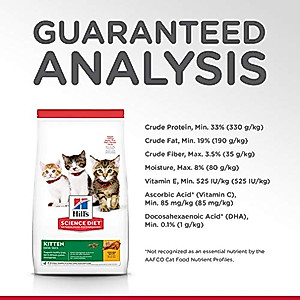 Hill's Science Diet Dry Cat Food, Kitten, Chicken Recipe, 7 lb. Bag