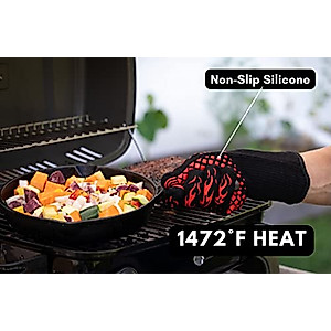 BBQ Gloves, Digital Meat Thermometer and BBQ Claws for Shredding Meat - Great Smoker Tools Accessory Set for Men, Fathers Day and Birthday