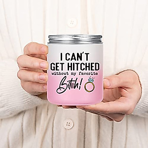GSPY Candles, Bridesmaid Proposal Gifts, Funny Bridesmaid Gifts - Bridesmaid Candle Gift - I Can’t Get Hitched Without - Maid of Honor Proposal Gifts, Matron of Honor Gifts, Bridesmaids Gifts