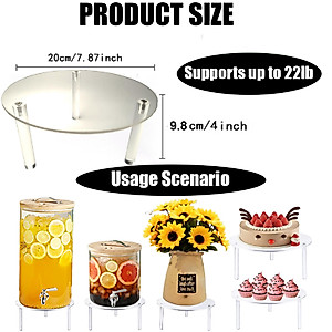 Drink Dispenser Stand,Clear Acrylic Stands,Fit Max 7.87 Inch Diameter of Glass Drink Dispenser,Water Dispenser Stand for Parties and Events,Plant Stands,Cake Stand,Beverage Dispenser Stand Only