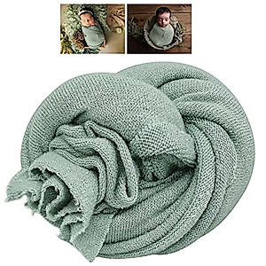 Newborn Posing Wrap Newborn Photography Props Soft Stretch Knit Blanket Handmade Wrap for Baby Boys Girls Photoshoot