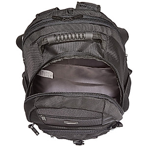 Amazon Basics Multi-Compartment Backpack with Top Handle and Padded Shoulder Straps, Fits up to 15-Inch Laptop - Black