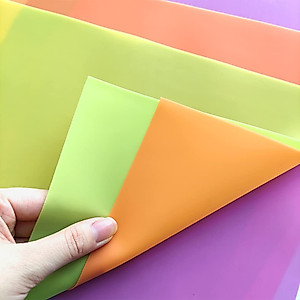 6 Pcs Colorful Jelly Sheets Candy Color Transluscent Vinyl Sheets for DIY Projects Sewing Craft 8 x12 (21cmx30cm) 8x12 inches XHT-533 0