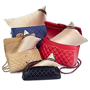 Bag-a-Vie Purse Pillow Shaper Insert - Luxury Purse and Handbag Shapers [4-Pack] - Champagne