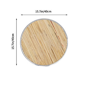SOLUSTRE Bamboo Dumpling Tray Traditional Non-Stick Bamboo Steamer Basket Baking Mat for Baking Dumpling Dough Pastry Cookie Wontons 40cm
