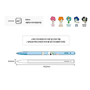 MONAMI 153 Yummy Ballpoint pens 0.5mm 5 Body colors Ink 5 colors