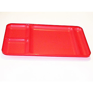 Tupperware 15" x 9" Red Divided Lunch Tray