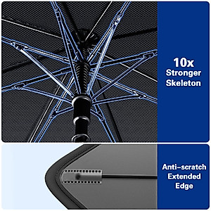 Car Windshield Sun Shade Umbrella - Foldable Car Umbrella Sunshade Cover UV Block Car Front Window (Heat Insulation Protection) for Auto Windshield Covers Trucks Cars (Large)