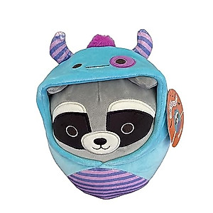 Squishmallow 8" Halloween Rocky The Raccoon in Blue Monster Costume Plush - Officially Licensed Kellytoy Plush - Collectible Soft & Squishy - Stuffed Animal Toy - Gift for Kids, Girls & Boys - 8 Inch