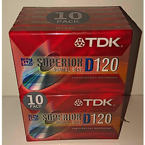 TDK D120 Dynamic Audio Cassette Tapes (10 pack)