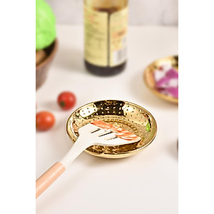 2 Pack Ceramic Spoon Rest for Stove Top, t5" Large Spoon Holder for Kitchen Counter, Ceramic Coffee Spoons Rest for Spoons, Ladles, Tong, Kitchen Spoon Holder for Multiple Utensils, Housewarming Gifts