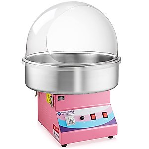 Olde Midway Commercial Quality Cotton Candy Machine and Electric Candy Floss Maker with Bubble Shield