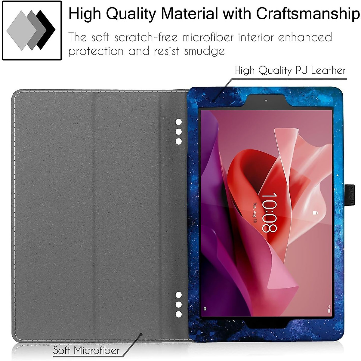 Famavala Folio Case Cover for PREVIOUS Generation 8" Fire HD 8 Tablet [8th / 7th / 6th Generation 2018/2017 / 2016 Release ] (BlueSky)