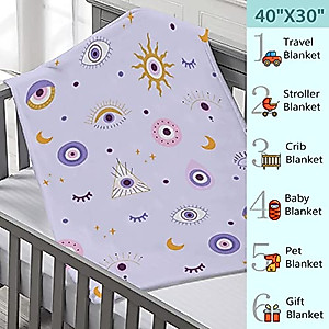 Evil Eye Pattern Throw Blanket Super Soft Fuzzy Plush Fluffy Blanket for Gifts,Bedding Quilt Home Decor for Couch Sofa Bed All Season,30"x40" for Pets