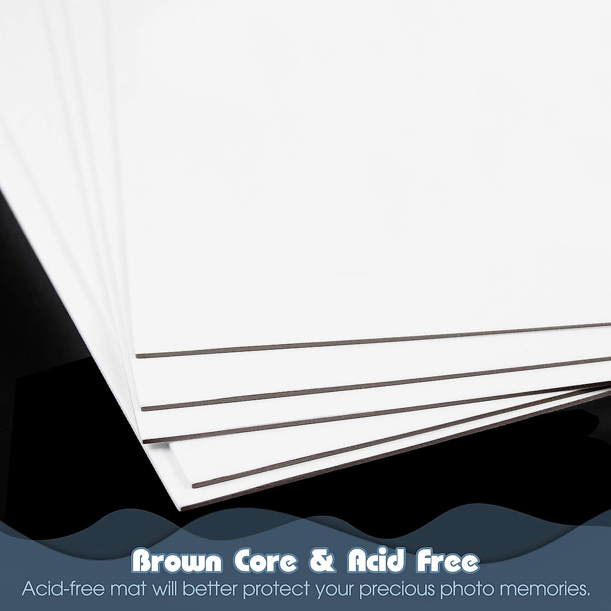 Golden State Art, Pack of 50, 8x10 Inch White Backing Boards