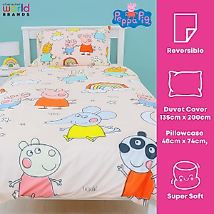 Character World Peppa Pig Playful Single Rotary Duvet Set (PP1PYFDS002)