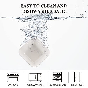 DRAONGYE 3 Ounce 6 Pack White Ceramic Dip Bowl Set, Mini Bowl Soy Sauce Plate, Condiment Server, Can be Used for Ketchup, Sauce, Vinegar, Soy, BBQ and Party Dinner