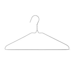 NAHANCO NT140 Wire Shirt Hanger for Laundry, Dry Cleaning, 18" - White (Pack of 500)