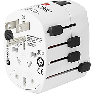 Skross Pro-World & USB Travel Adaptor, White