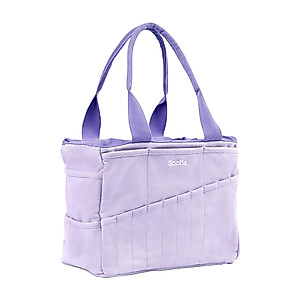 Soolla Studio Bag - World's Most Loved Art Supply & Pottery Tool Bag, Washable, Over 30 Pockets, 10 Premium Colors, Canvas Tote, Craft Organizer, Sewing, Knitting, Adults, Students, Kids (Lilac Love)