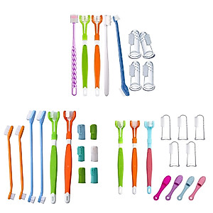Tqyijhy Multi-Type Can Choose Pet Toothbrush Brush Addition Bad Breath Teeth Care Dogs Cleaning Mouth Care Tools Pet Toothbrushes for Dogs Pet Toothbrush Soft Pet Toothbrush with Double-Head