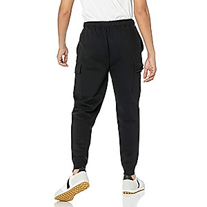 Amazon Essentials Cargo Sweatpants for Men - Fleece Jogger, Black, X-Large