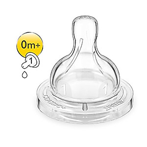 Philips AVENT Anti-Colic Nipple, Clear, Newborn (Pack of 2) (SCF421/27)