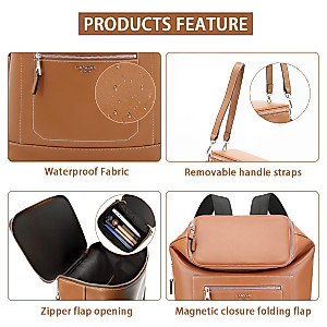 LAPOLAR Travel Backpack, Business Travel Laptop Backpack for Men, 15.6 inch Computer Bag Flap Backpack